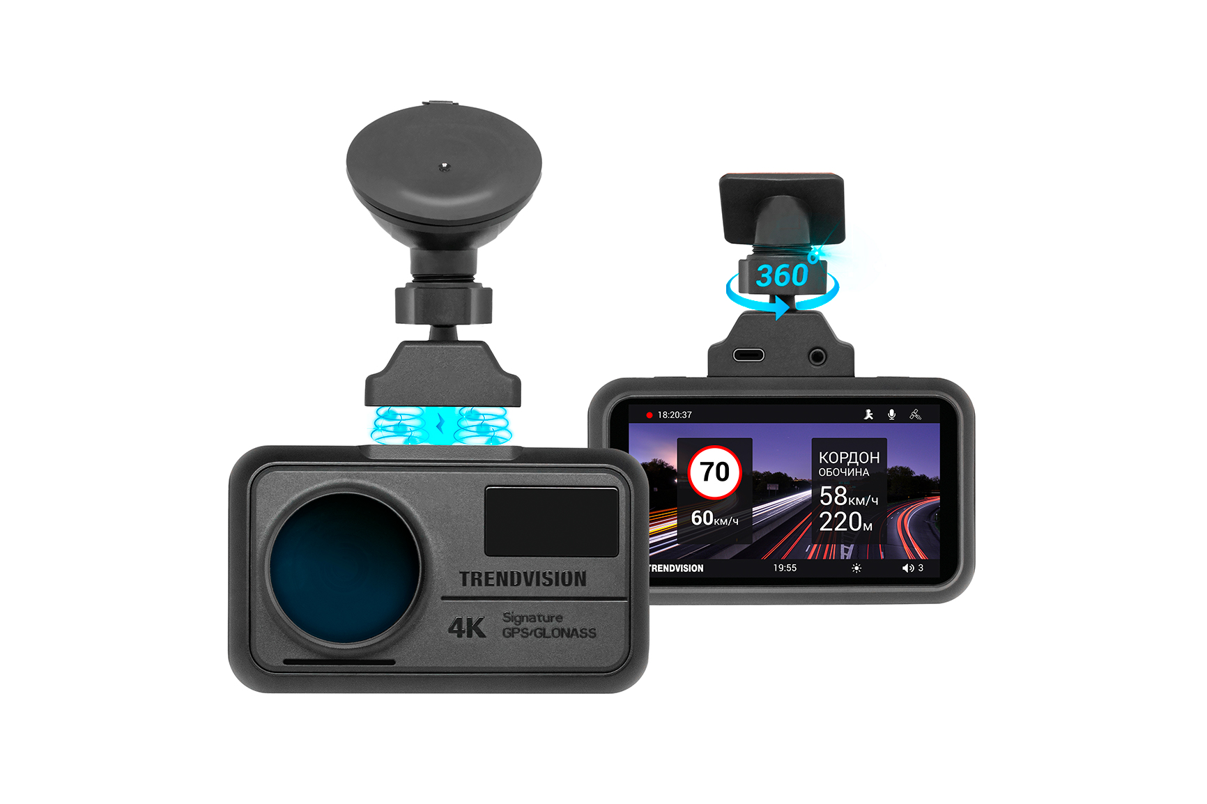 TrendVision TDR-725 Real 4K | Видеорегистраторы TrendVision